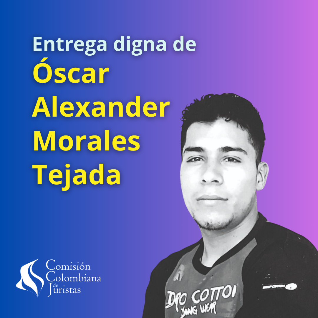 Entrega digna de Óscar Alexander Morales Tejada